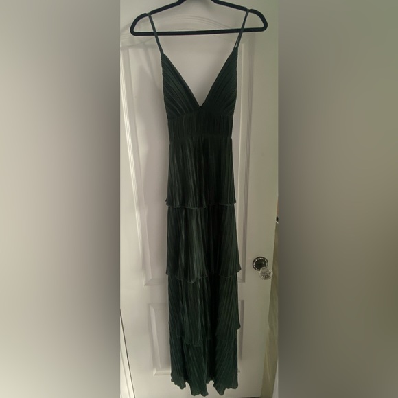Dresses | Dillards Dark Green Layered Prom Dress | Poshmark